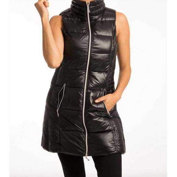 ANORAK | Jackets & Coats | New Anorak Long Nylon Down Vest In Black ...